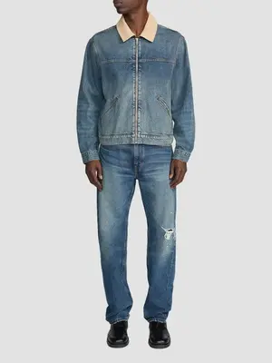 FRAME Denim Zip-front Trucker Jacket