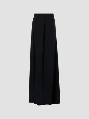 Akris Fossil Pleated Wool Mid-rise Straight-leg Pants