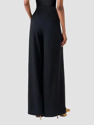 Akris Fossil Pleated Wool Mid-rise Straight-leg Pants