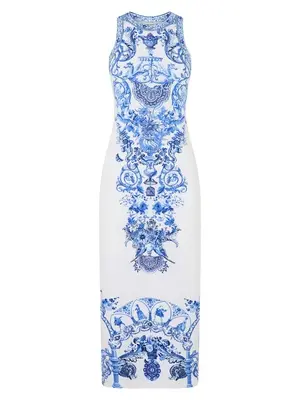 CAMILLA Ceramic Panoramic Jersey Tank Dress
