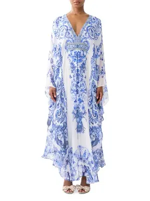 Camilla Silk Long Caftan