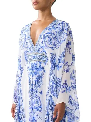 Camilla Silk Long Caftan