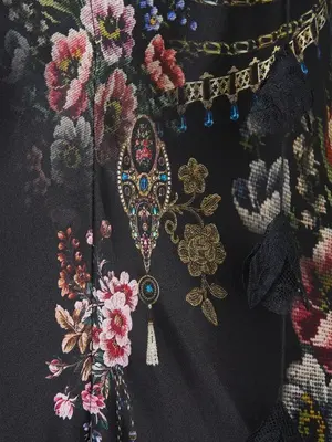 Camilla Silk Maxi Slipdress - Black