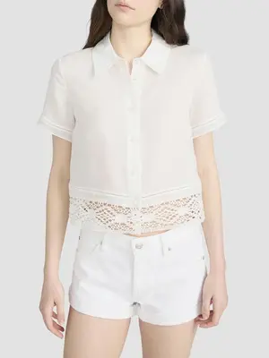 FRAME The Heirloom Lace-trim Shirt