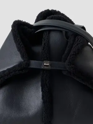 Akris Ai Reversible Leather & Shearling Tote Bag