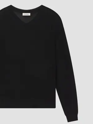 FRAME Fine Gauge Wool-cashmere V-neck Sweater