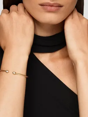 David Yurman Modern Renaissance Pear Cablespira Bracelet In 18k Yellow Gold