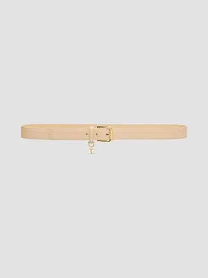 Dolce & Gabbana Dg Charm Smooth Leather & Brass Belt - Pink Pattern
