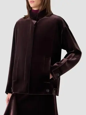 Akris Huma Velvet Oversized Parka