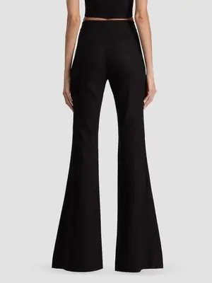 Alice + Olivia Linden Flared Bootcut Crease Trousers