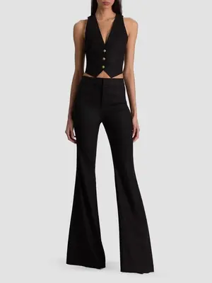 Alice + Olivia Linden Flared Bootcut Crease Trousers