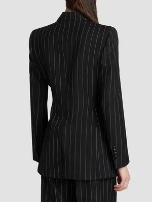 Dolce & Gabbana Gessato Pinstripe Wool Double-breasted Blazer