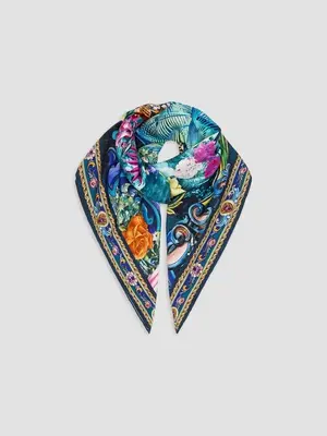 Camilla Basked In Baroque Large Jungle Silk Square Scarf