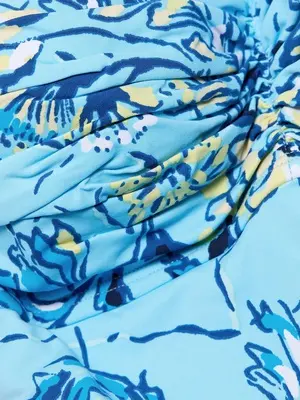 Lilly Pulitzer® Solaria Ruched One-piece Swimsuit - Blue Multi