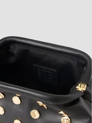 BTB LOS ANGELES Josephine Embellished Leather Clutch