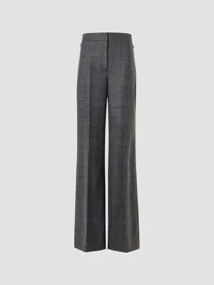 Akris Fior Plaid Stretch-wool Straight-leg Pants