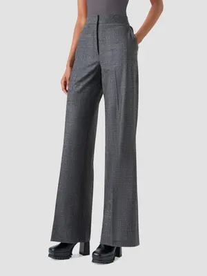 Akris Fior Plaid Stretch-wool Straight-leg Pants