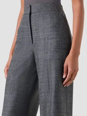 Akris Fior Plaid Stretch-wool Straight-leg Pants