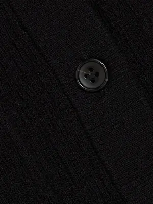 A.L.C. Fisher Cotton-blend Button-front Cardigan - Black