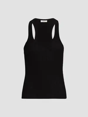 A.L.C. Iris Rib-knit Tank - Black