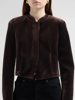 Akris Kadet Velvet Crop Jacket
