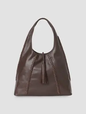 BTB LOS ANGELES Piper Tassel Leather Tote