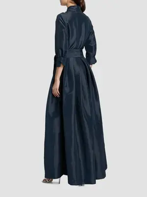 Simkhai Julip Tie-waist Shirtdress-style Gown