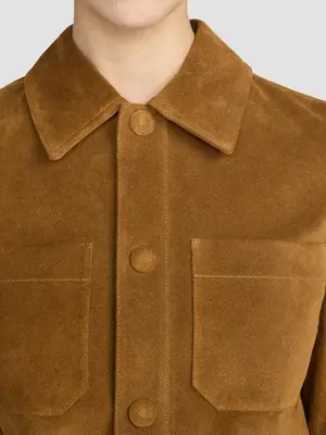 FRAME The Suede Spread-collar Jacket