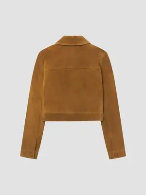 FRAME The Suede Spread-collar Jacket