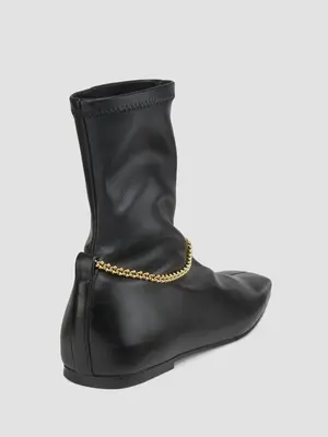 MARIA LUCA Norma Chain-link Accented Booties