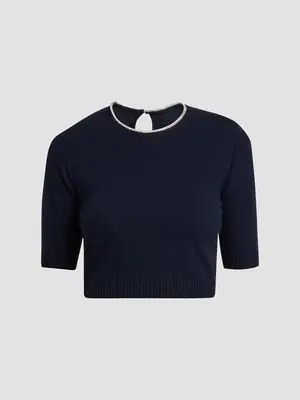Giorgio Armani Cashmere Contrast Neck Sweater
