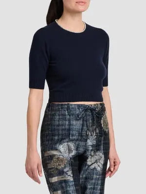 Giorgio Armani Cashmere Contrast Neck Sweater
