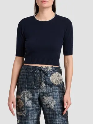 Giorgio Armani Cashmere Contrast Neck Sweater