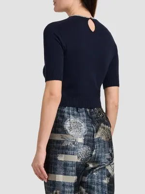 Giorgio Armani Cashmere Contrast Neck Sweater