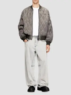 DIESEL® Treat Diamond-quilted Bomber Jacket - Grey