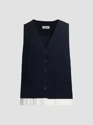 Simkhai Laiken Pleated-trim Vest