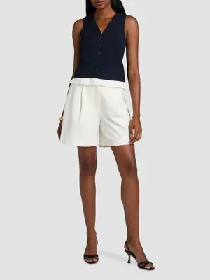 Simkhai Laiken Pleated-trim Vest