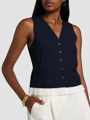 Simkhai Laiken Pleated-trim Vest