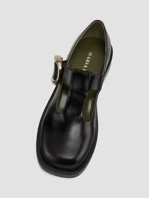 MARIA LUCA Nora Leather Mary Janes - Black
