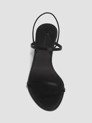 GIUSEPPE ZANOTTI Raso Nero 50mm Silk Sandals