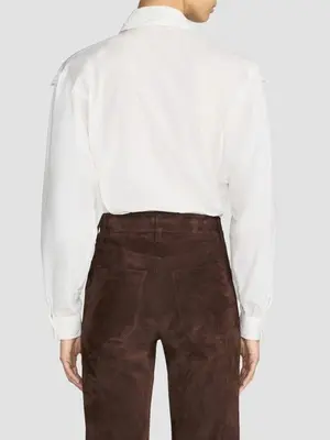 FRAME The Poplin Equestrian Shirt