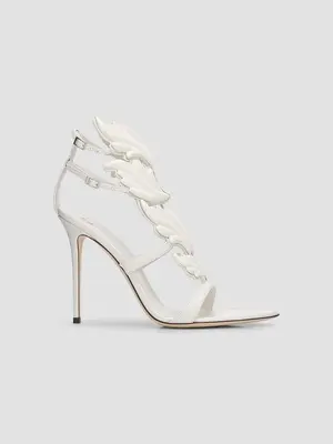 GIUSEPPE ZANOTTI Intrigo 105mm Cruel Wing Leather Sandals - Blanc