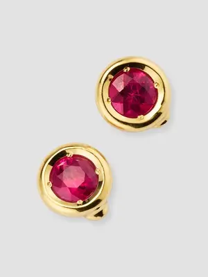 Roberto Coin 18k Yellow Gold Tiny Stud Earrings - Ruby