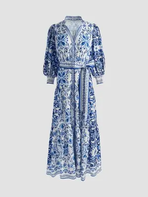 Alice + Olivia Cora Tiered Shirtdress
