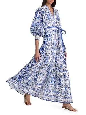 Alice + Olivia Cora Tiered Shirtdress