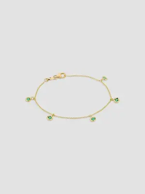 Roberto Coin Diamonds The Inch 18k Yellow Gold & Station Bracelet/7 - Emerald