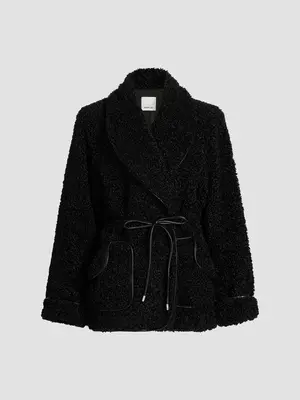 Simkhai Kimia Tie-waist Faux Sherpa Jacket