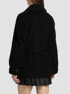 Simkhai Kimia Tie-waist Faux Sherpa Jacket