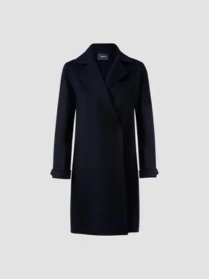 Akris Bera Double-faced Cashmere Car Coat - Black