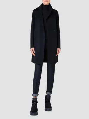 Akris Bera Double-faced Cashmere Car Coat